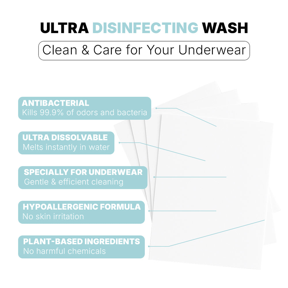 Antibacterial Laundry Sheets Washable Underwear Care Orykas